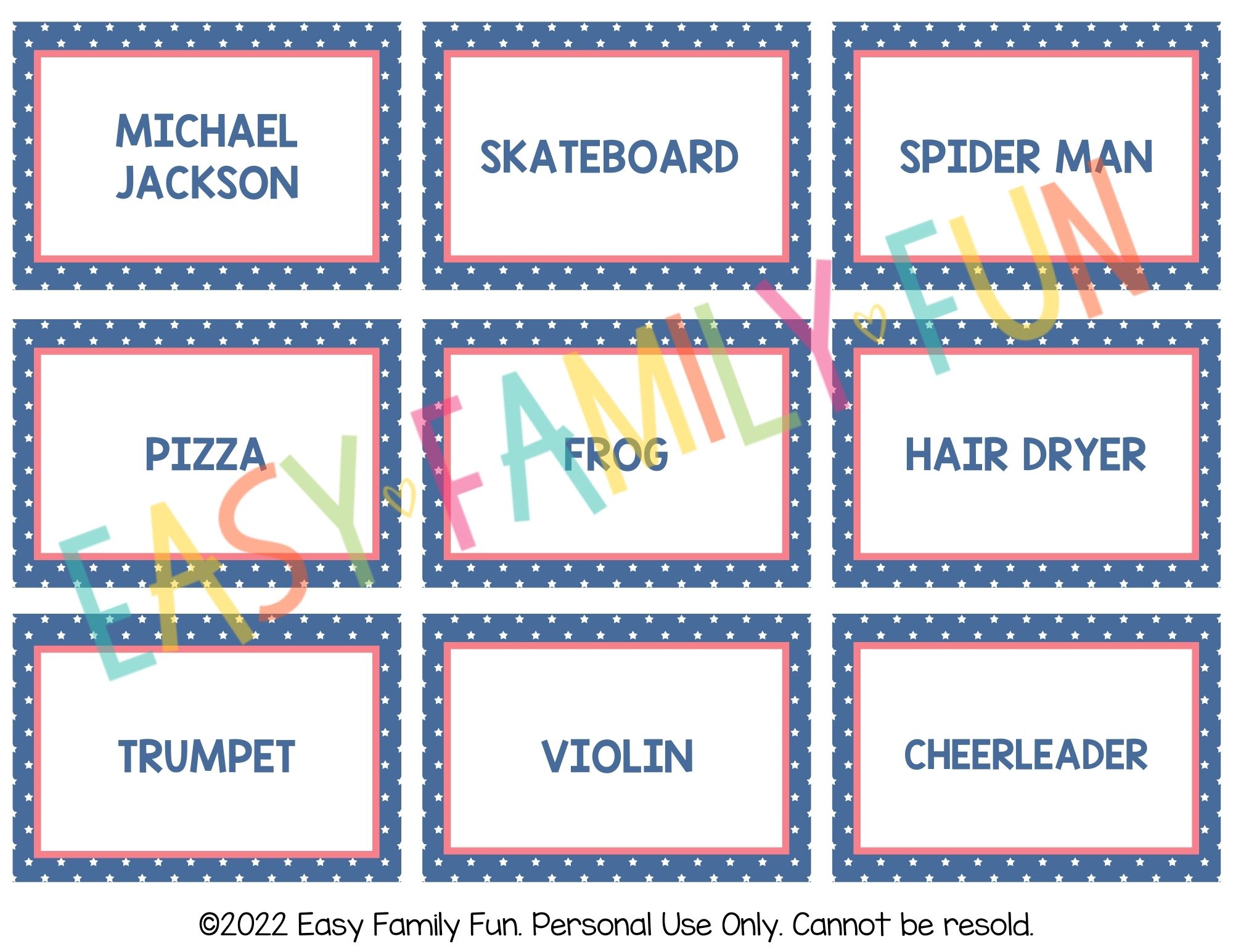 The Best Reverse Charades Ideas + Printable Cards