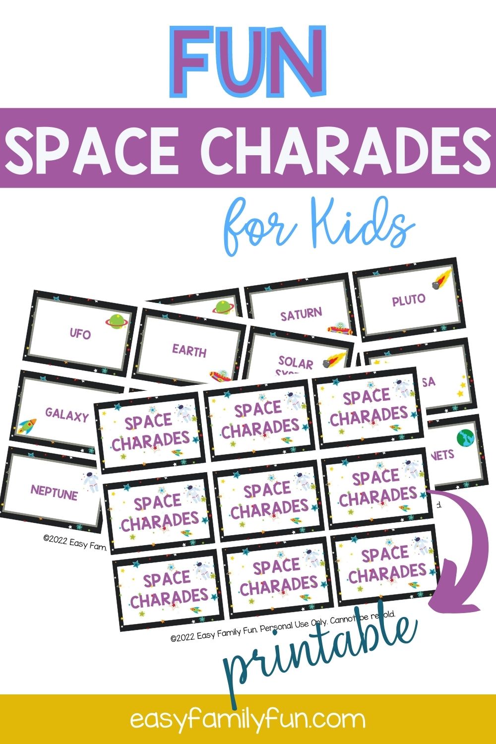 50+ Best Space Charades with Printable Cards