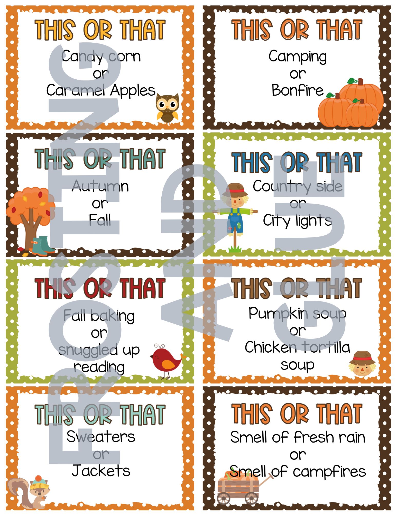 50+ Best Fall This or That Questions - Easy Family Fun- Games, Trivia ...