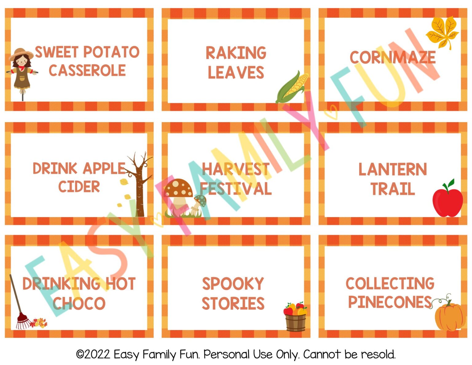 50 Fall Charades Ideas + Printable Cards - Easy Family Fun- Print-and ...