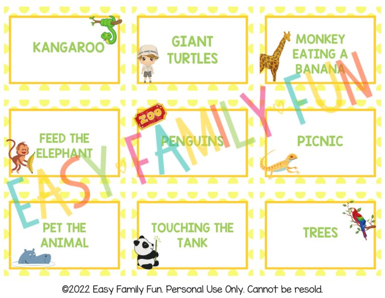 50+ Fun Zoo Charades for Kids and Adults