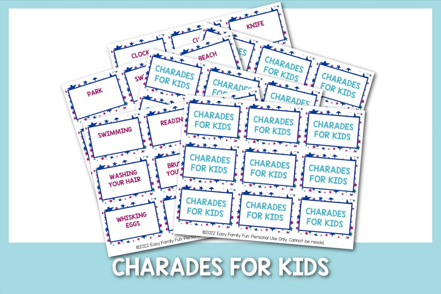 220 Charades For Kids - Easy Family Fun- Games, Trivia, and Jokes