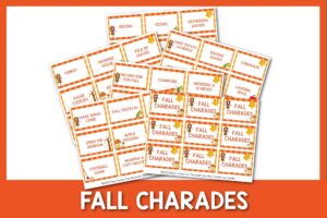 50 Fall Charades Ideas + Printable Cards - Easy Family Fun- Print-and ...