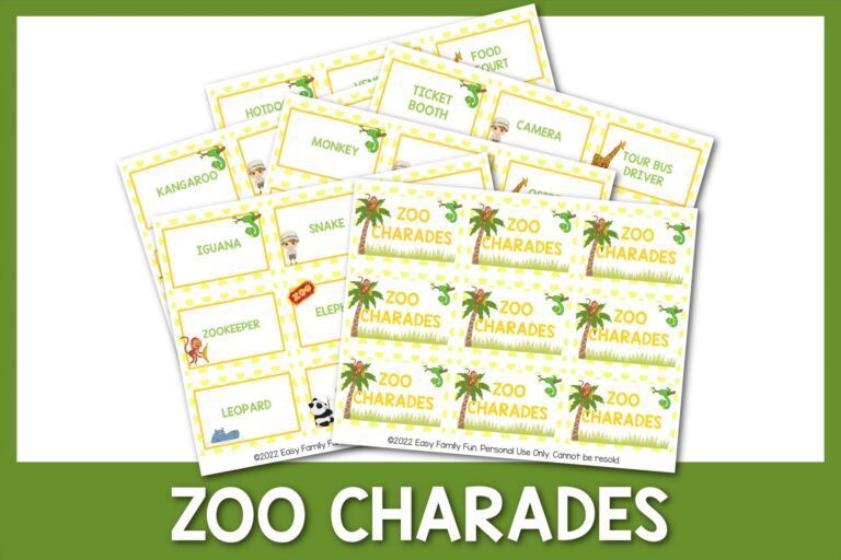 50+ Fun Zoo Charades for Kids and Adults