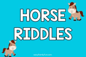 75 Horse Riddles - Easy Family Fun- Games, Trivia, and Jokes