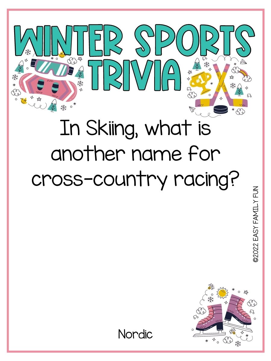 60+ Winter Sports Trivia Questions + Answers - Easy Family Fun- Print ...
