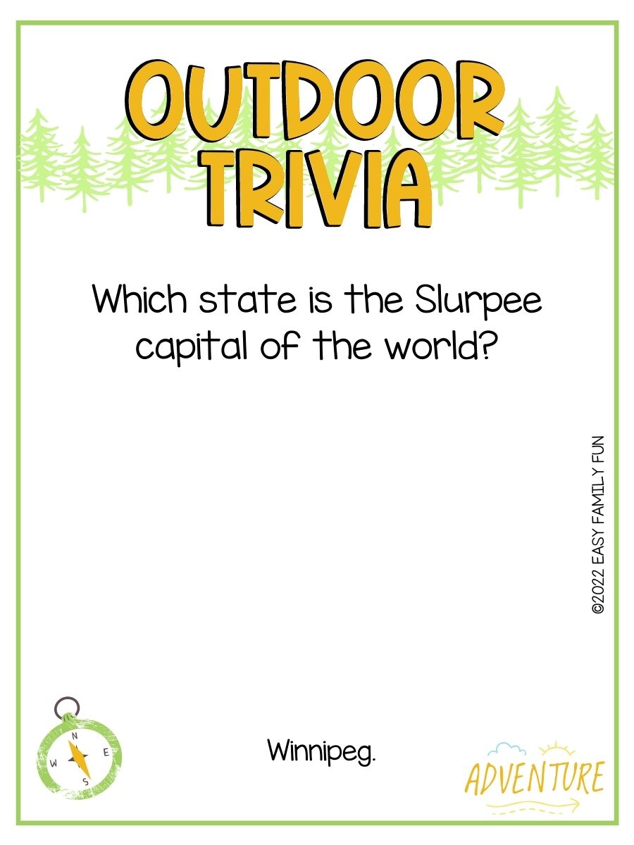 135 Best Outdoor Trivia Questions with Answers for Kids