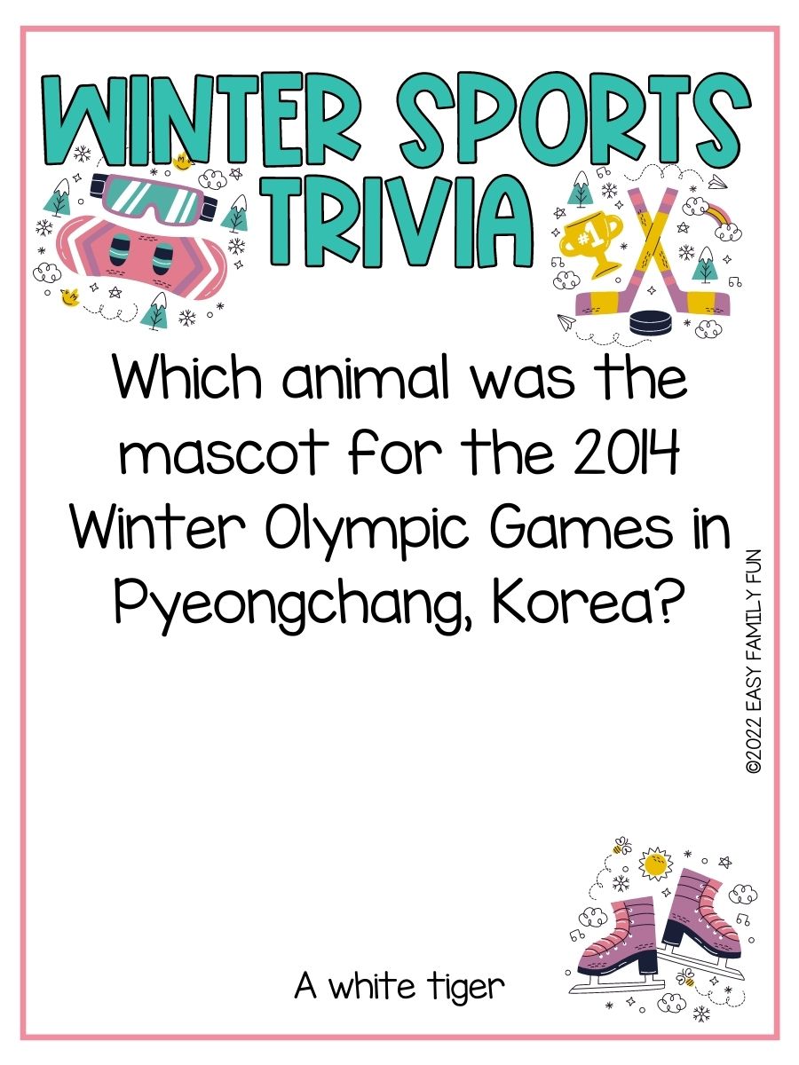 60+ Winter Sports Trivia Questions + Answers - Easy Family Fun- Games ...