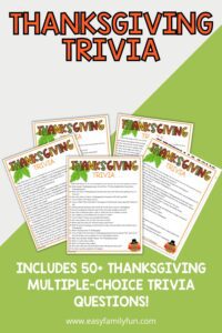 50 Festive Multiple Choice Thanksgiving Trivia Questions for Kids with ...