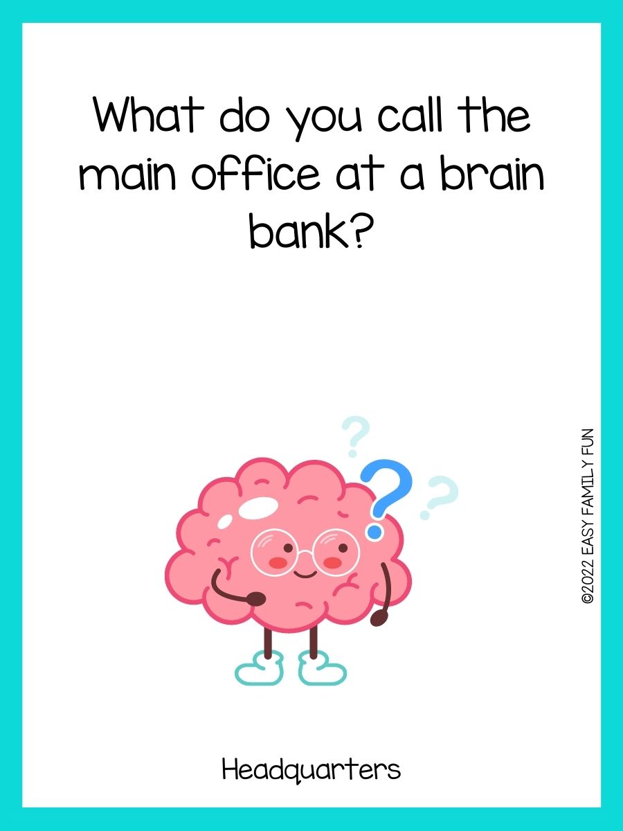 Brain Jokes For Kids - Easy Family Fun- Games, Trivia, and Jokes