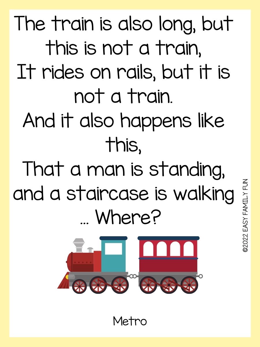 90 Best Train Riddles For Kids That Make You Go Choo-Choo