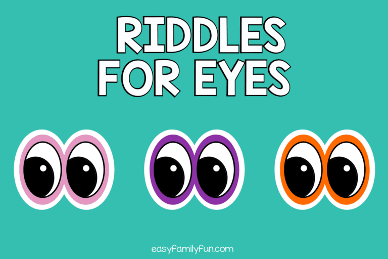 45 Riddles For Eyes - Easy Family Fun- Print-and-Play Family Fun Hub