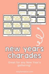 50 New Year's Eve Charades Ideas Plus Printable Cards