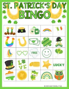 Festive St. Patrick’s Day Bingo Cards