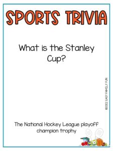 60 Cool Sports Trivia Questions for Kids and Adults