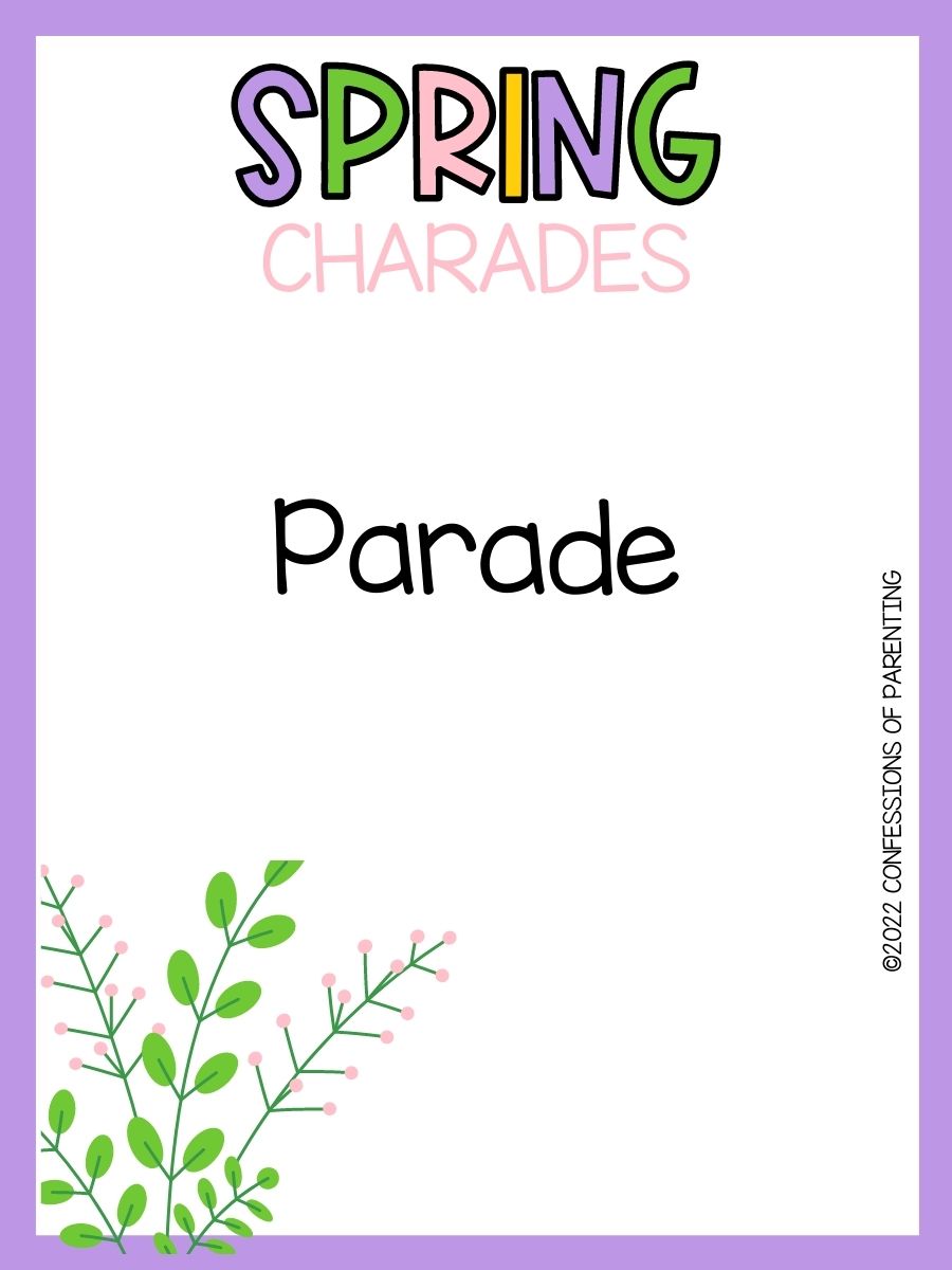 The Best Springtime Charades Ideas + Printable Cards