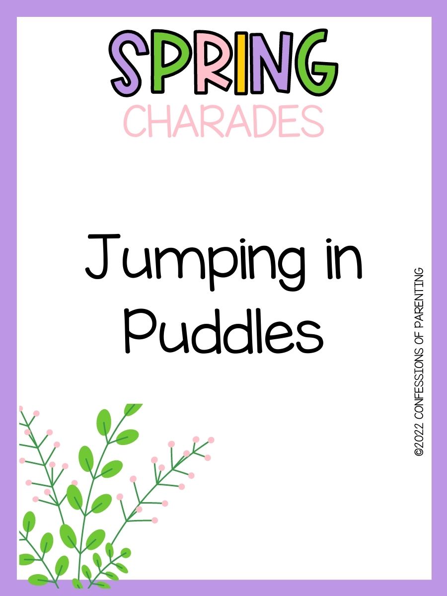 The Best Springtime Charades Ideas + Printable Cards