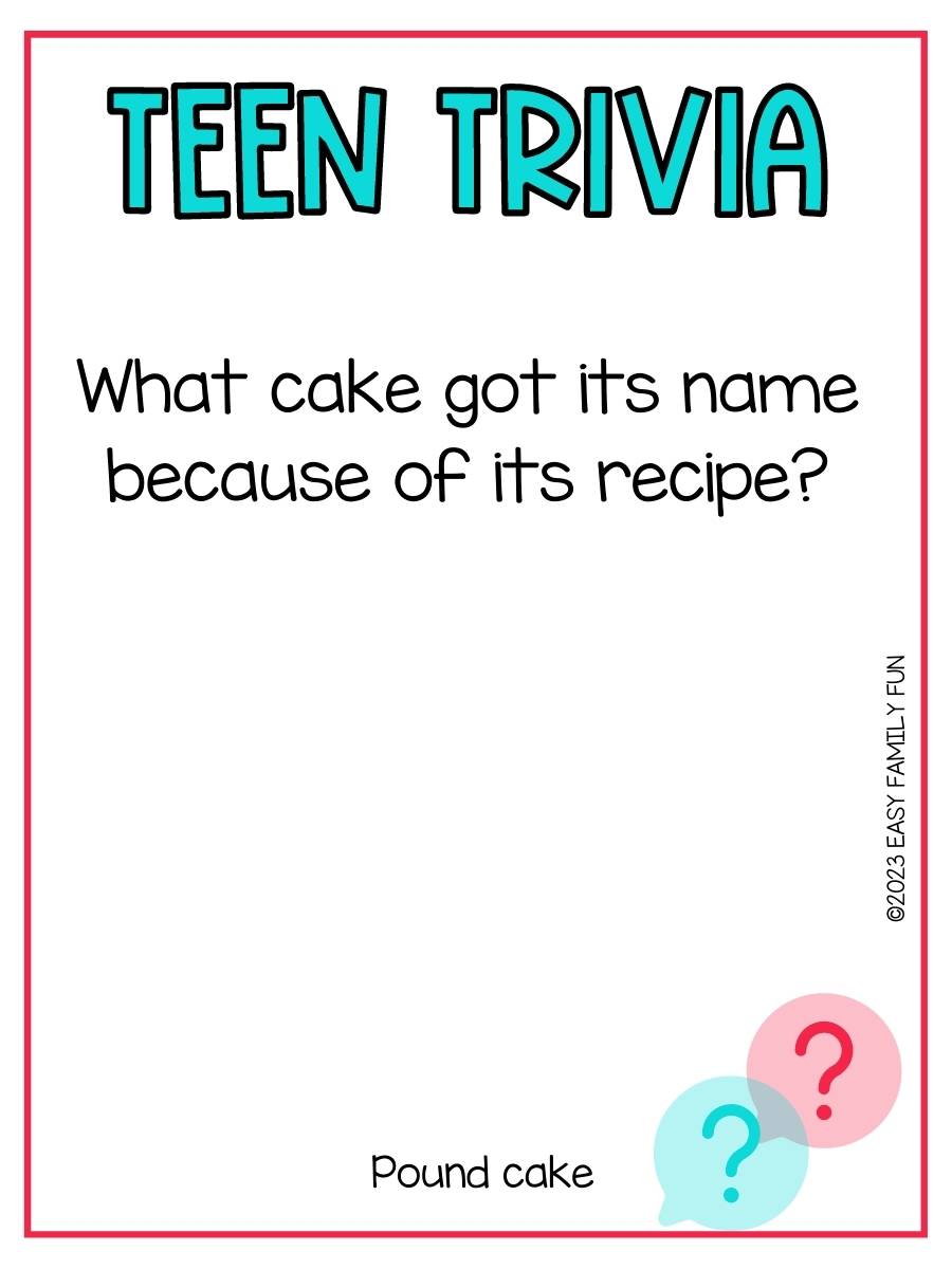 100 Fun and Challenging Teen Trivia Questions