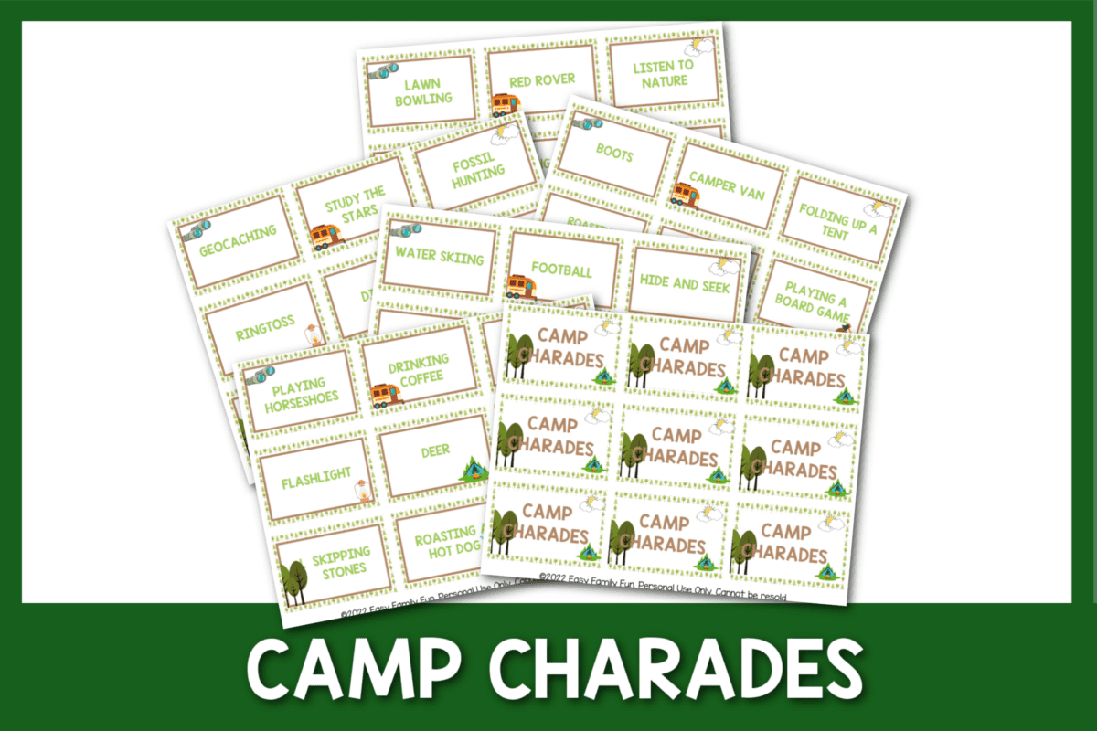 Charades - Easy Family Fun- Print-and-Play Family Fun Hub