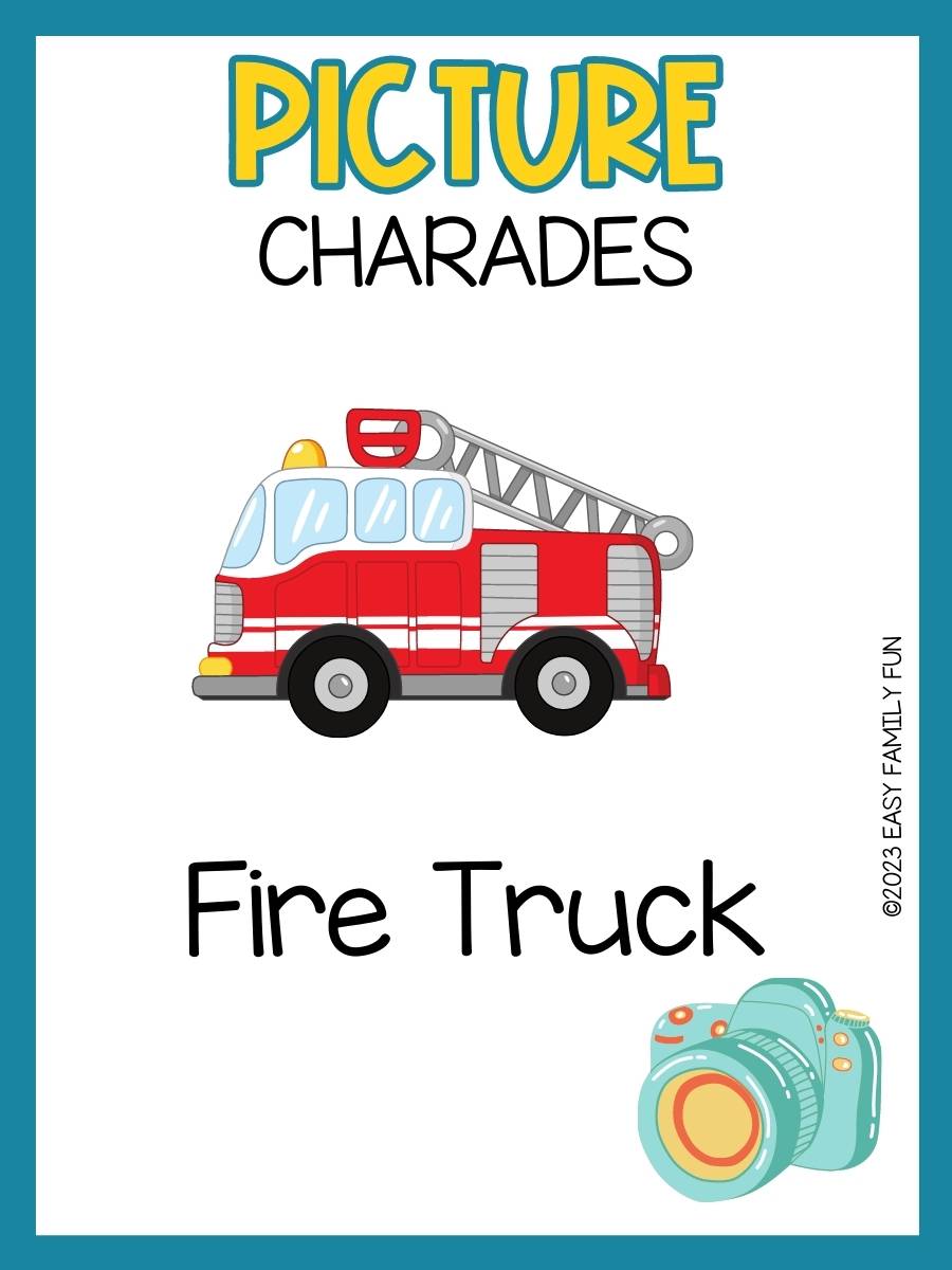 105 Fun Picture Charades + Printable Cards