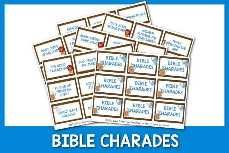 99+ Best Bible Charades Ideas With Printable Cards
