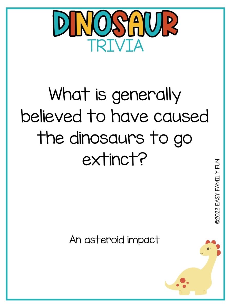 175 Fascinating Dinosaur Trivia Questions and Answers