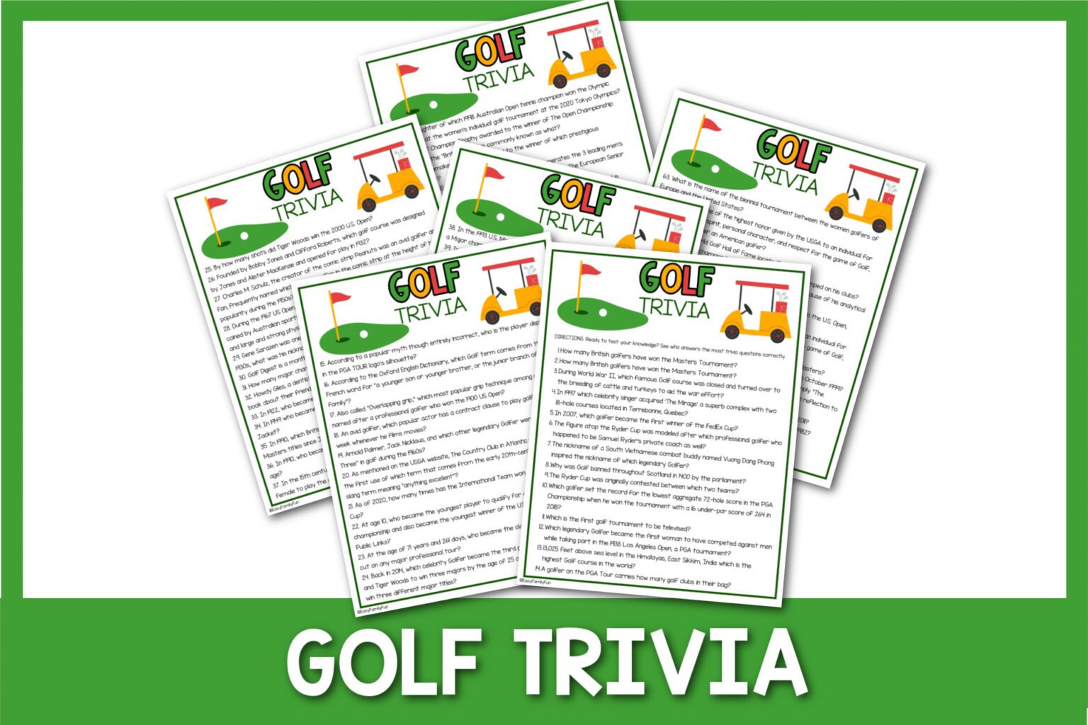 100 Hole-in-One Golf Trivia Questions and Answers