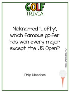 100 Hole-in-One Golf Trivia Questions and Answers