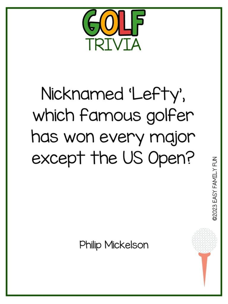 100 Hole-in-One Golf Trivia Questions and Answers