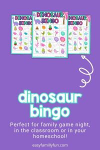 Printable Dinosaur Bingo Game Your Dinosaur Loving Kid Will Love