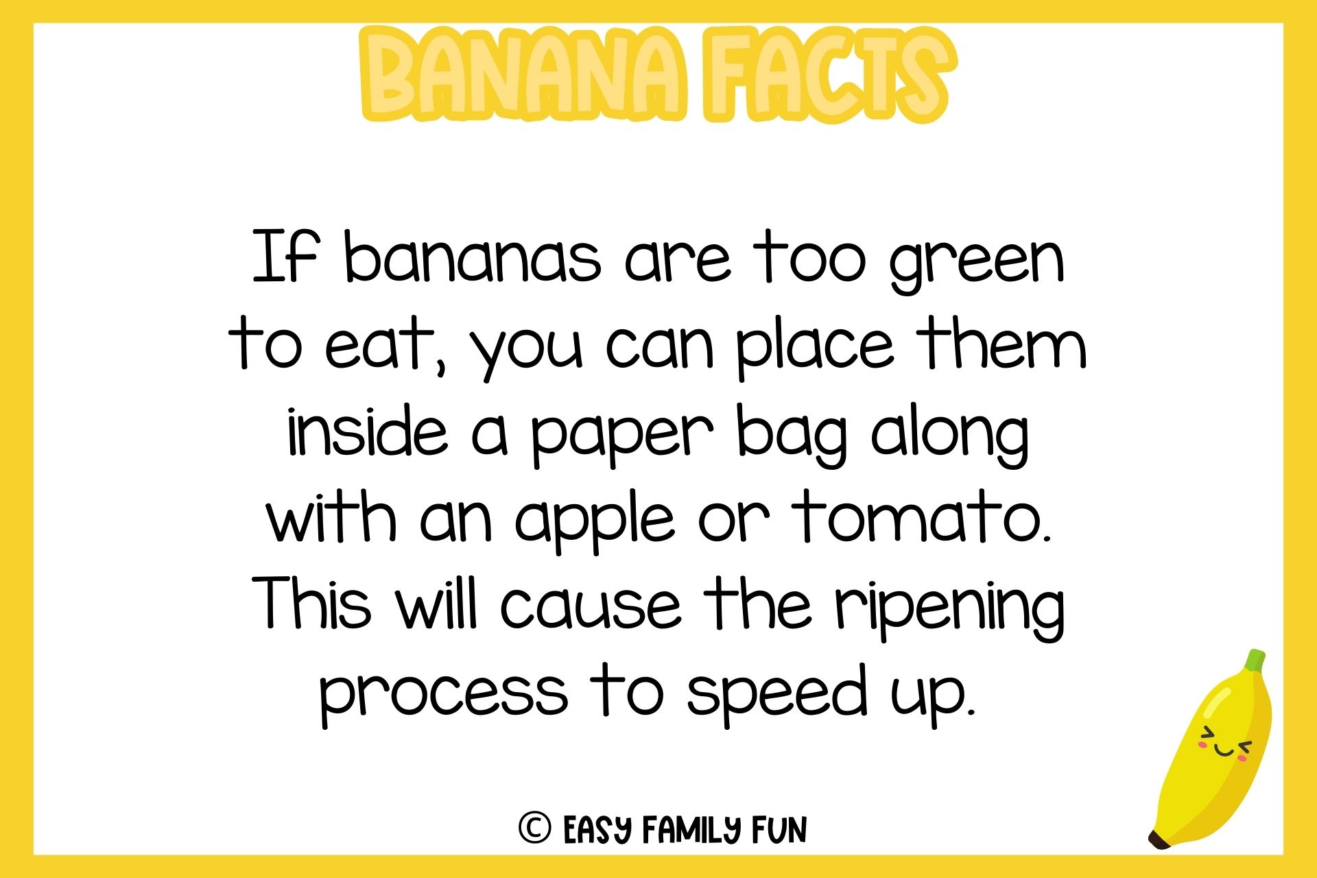 Interesting Banana facts [Free Fact Cards] - Easy Family Fun- Games ...