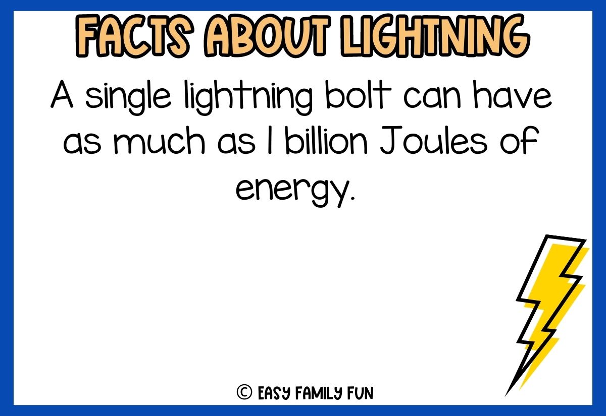 79 Electrifying Facts about Lightning [Free Fact Cards]
