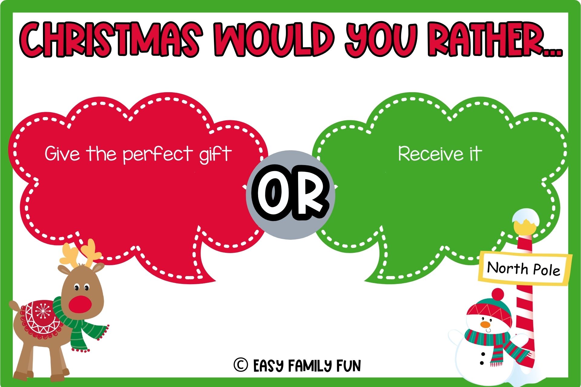 The Best Christmas Would You Rather Questions for the Whole Family