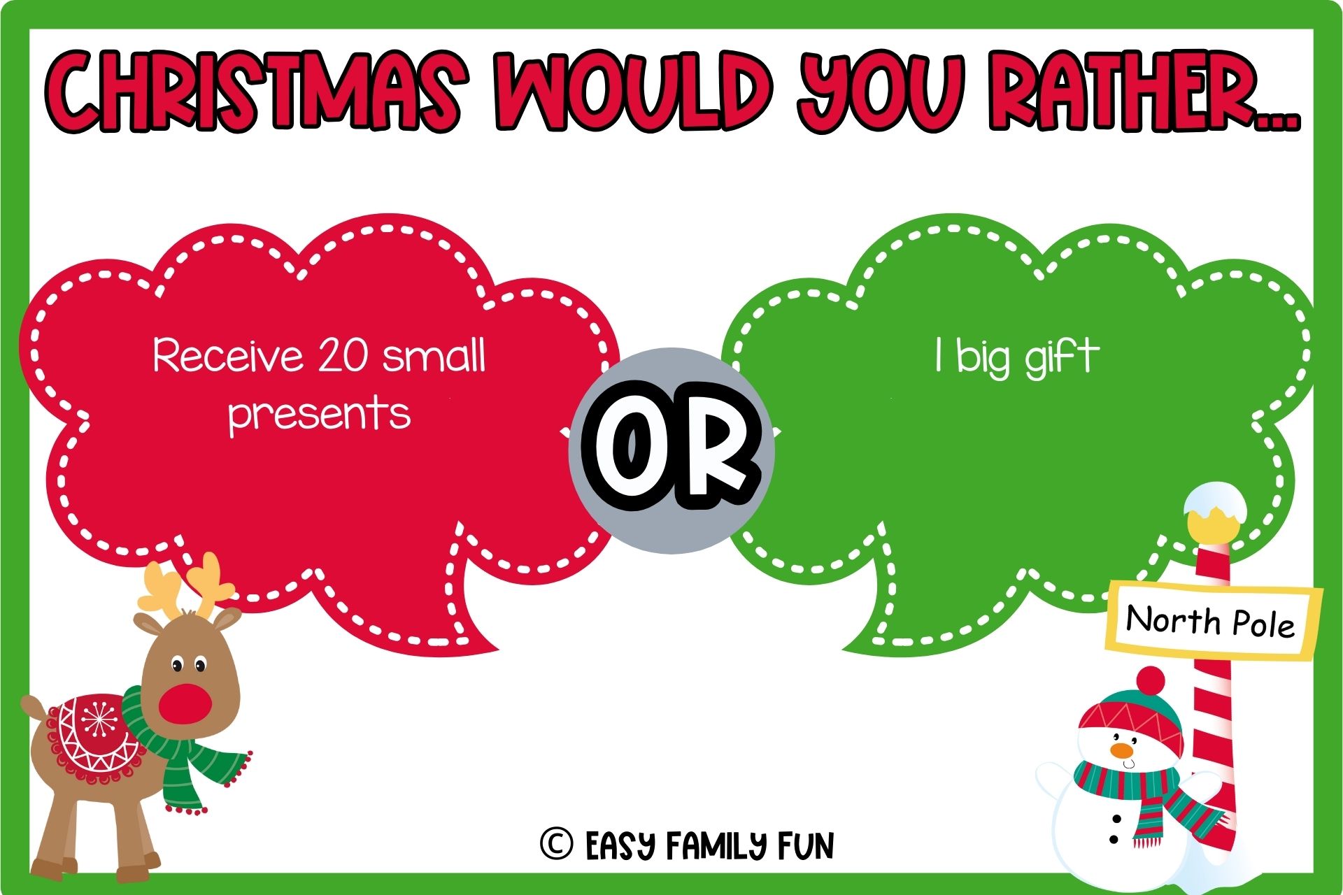The Best Christmas Would You Rather Questions for the Whole Family
