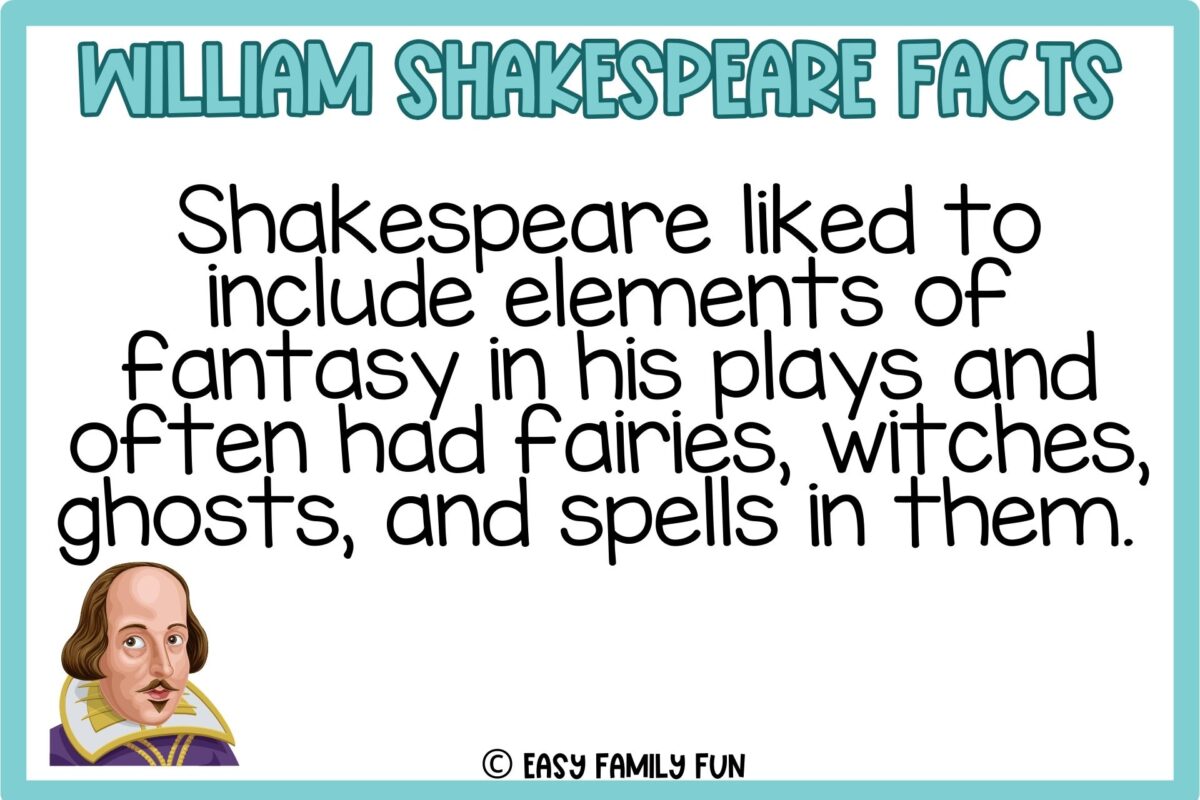 75 Facts About William Shakespeare [Plus Free Fact Cards] - Easy Family ...