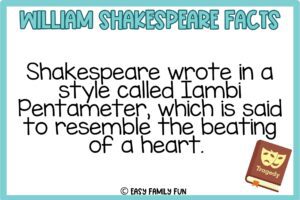 75 Facts About William Shakespeare [Plus Free Fact Cards] - Easy Family ...