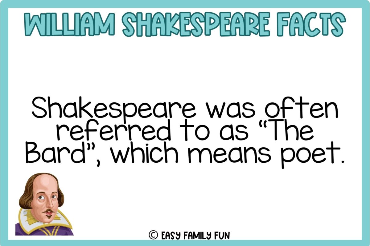 75 Facts About William Shakespeare [Plus Free Fact Cards] - Easy Family ...