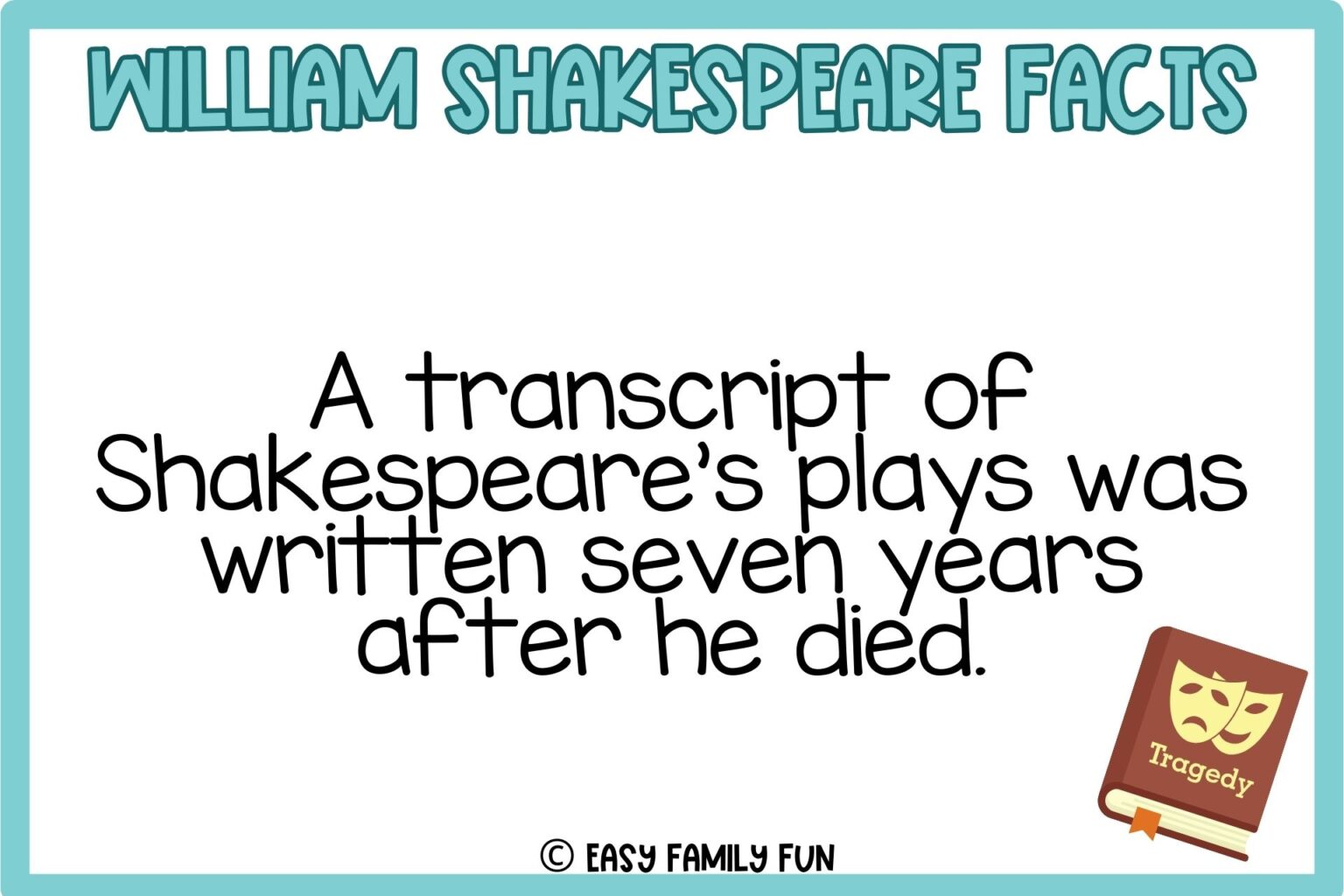 75 Facts About William Shakespeare [Plus Free Fact Cards] - Easy Family ...