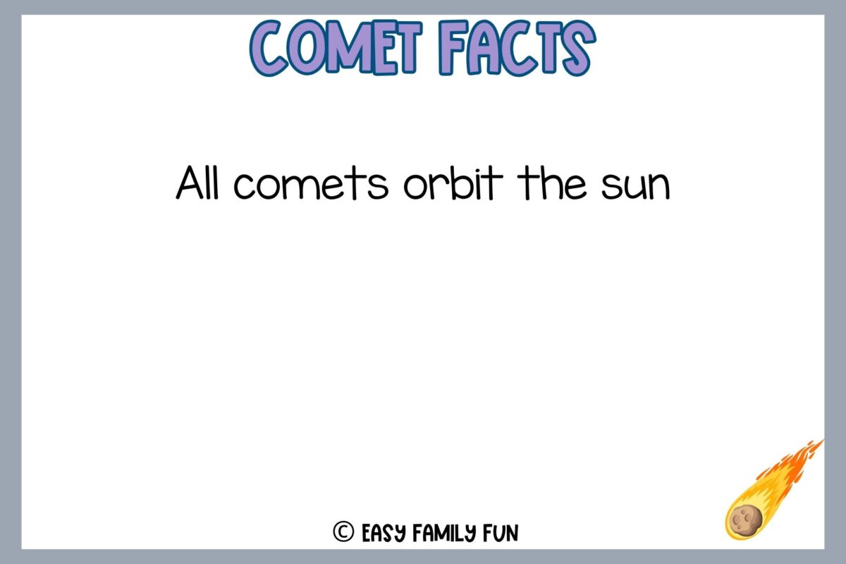 65 Best Facts About Comets [Free Fact Cards]