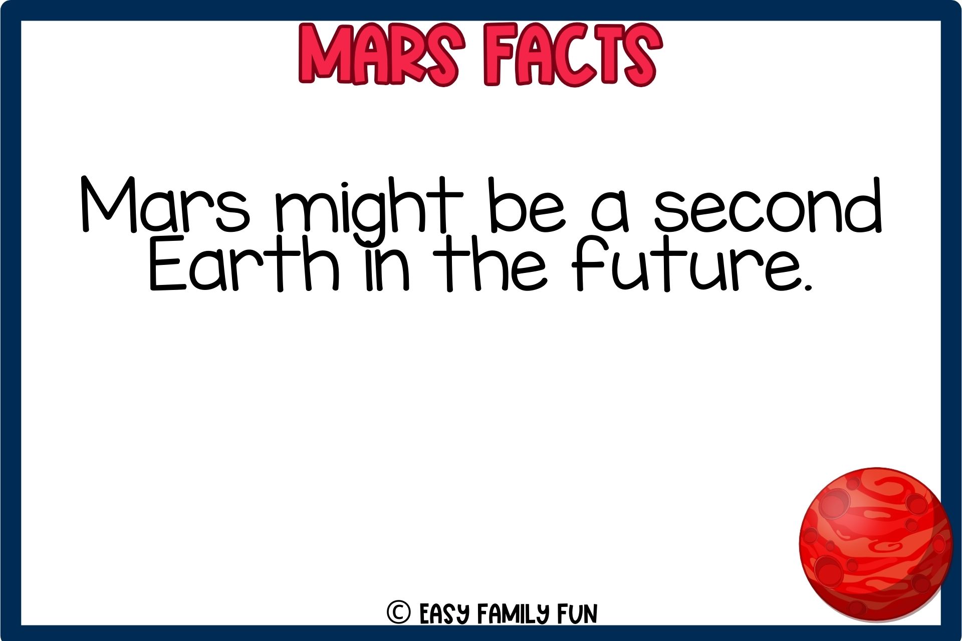 Facts About Mars - Easy Family Fun- Games, Trivia, and Jokes
