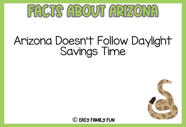 Fun Facts About Arizona - Easy Family Fun- Print-and-Play Family Fun Hub