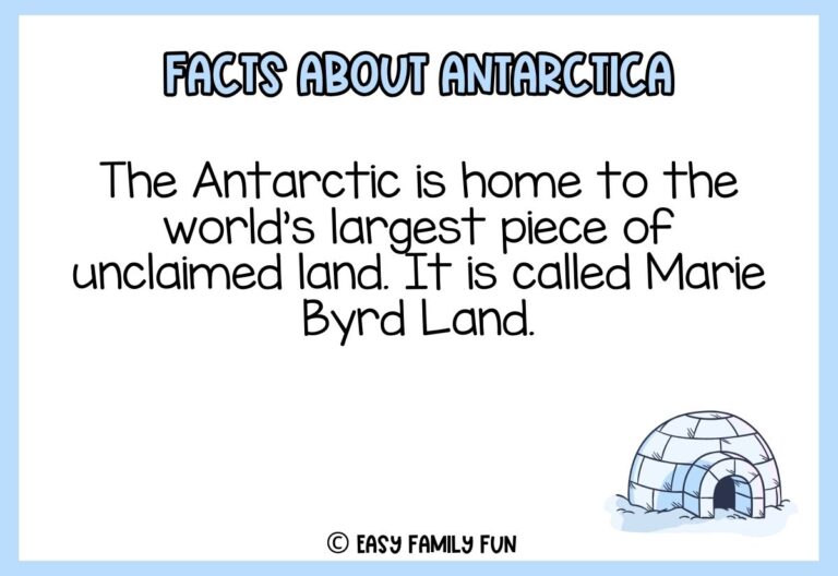 Facts About Antarctica For Kids - Easy Family Fun- Games, Trivia, and Jokes