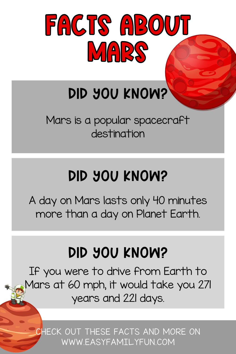 Facts About Mars - Easy Family Fun- Games, Trivia, and Jokes