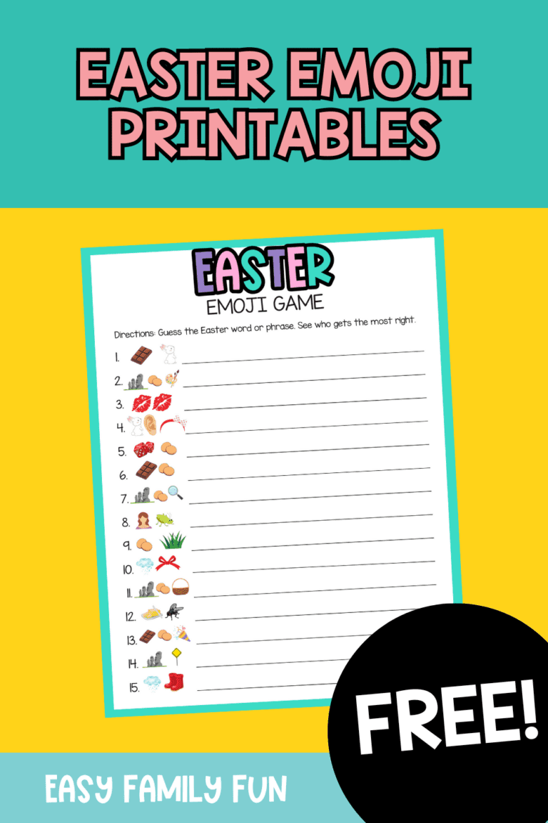 Easter Emoji Printable Game for all ages [Free Download] - Easy Family ...
