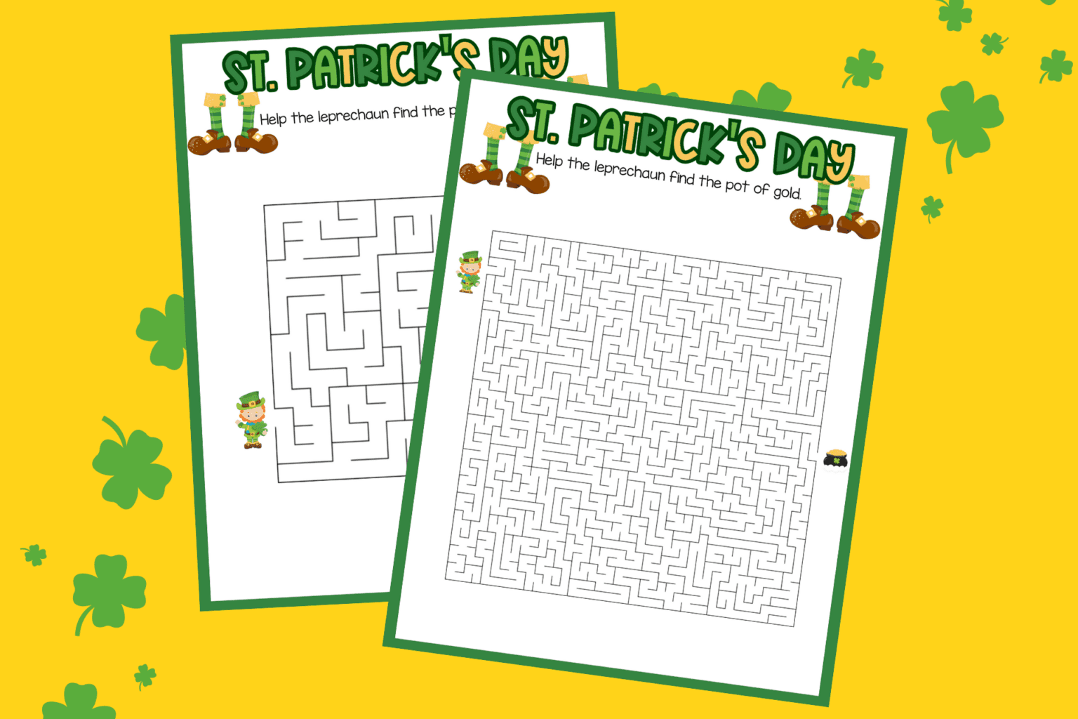 St. Patrick’s Day Maze Printable - Easy Family Fun- Print-and-Play ...