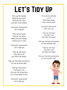 Goodbye Songs For Kids Lyrics and Printable - Easy Family Fun- Games ...