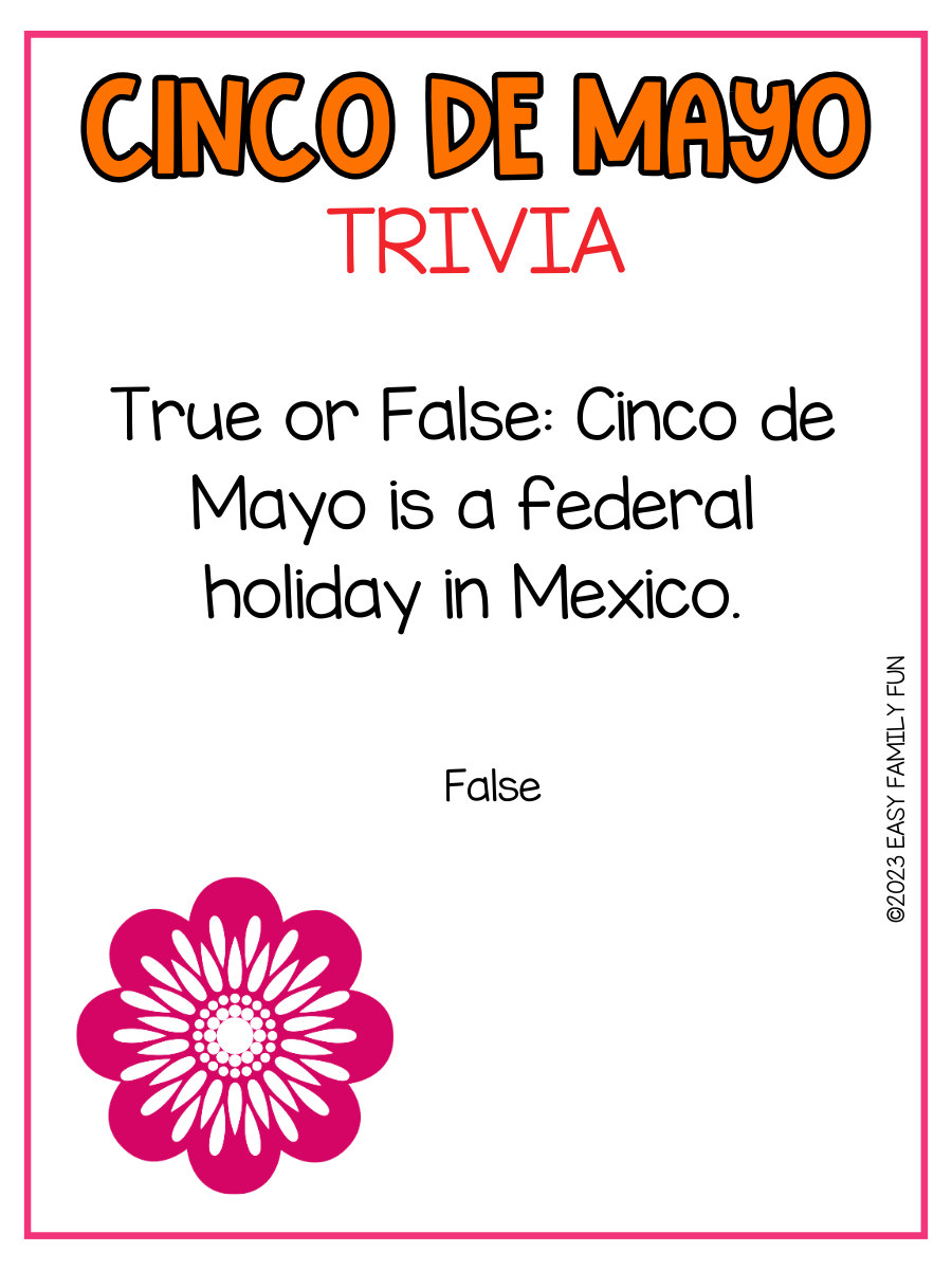62 Best Cinco de Mayo Trivia Questions - Easy Family Fun- Games, Trivia ...