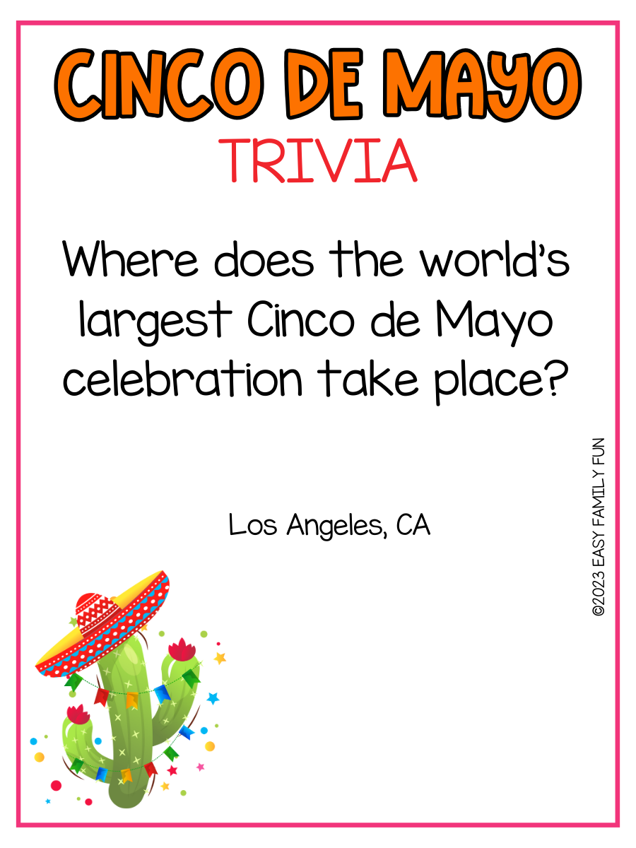 62 Best Cinco de Mayo Trivia Questions - Easy Family Fun- Games, Trivia ...