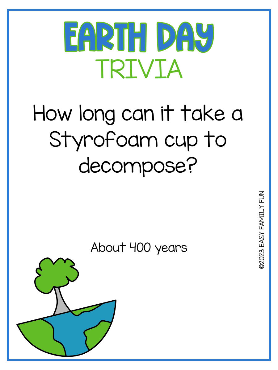 62 Best Earth Day Trivia Questions - Easy Family Fun- Print-and-Play ...
