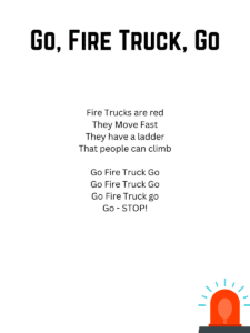 Fire Truck Kids Songs Lyrics and Printable - Easy Family Fun- Print-and ...